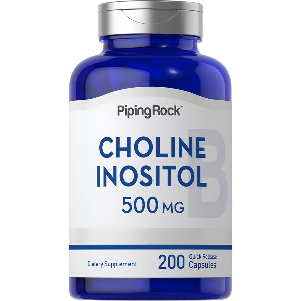 Choline Inositol 500mg | 200 Capsules | by Piping Rock - Walmart.com