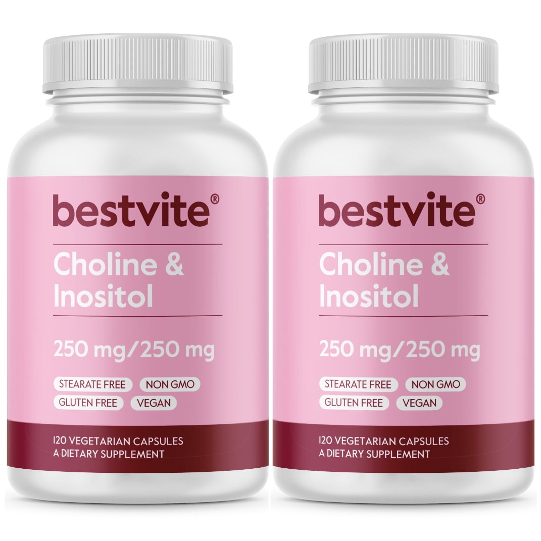 Choline Inositol 500mg (240 Vegetarian Capsules) (120 x 2) - No ...