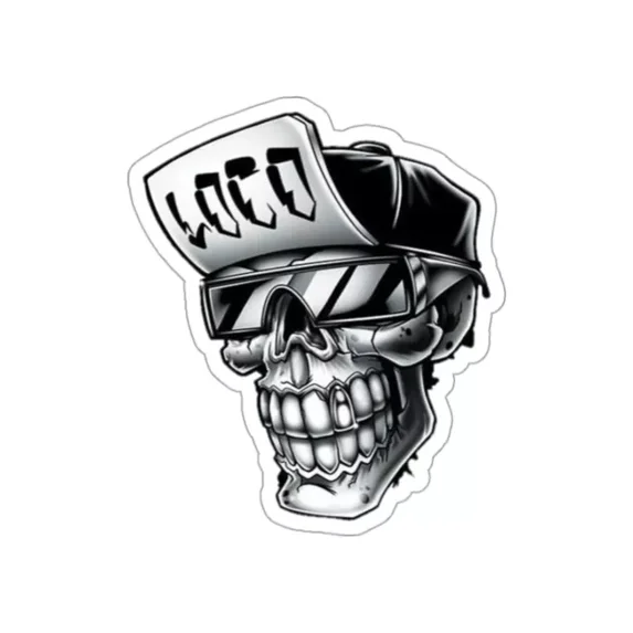 Cholo Skull Lowrider Loco Locs Sunglasses Raza Gangster Design Stickers ...