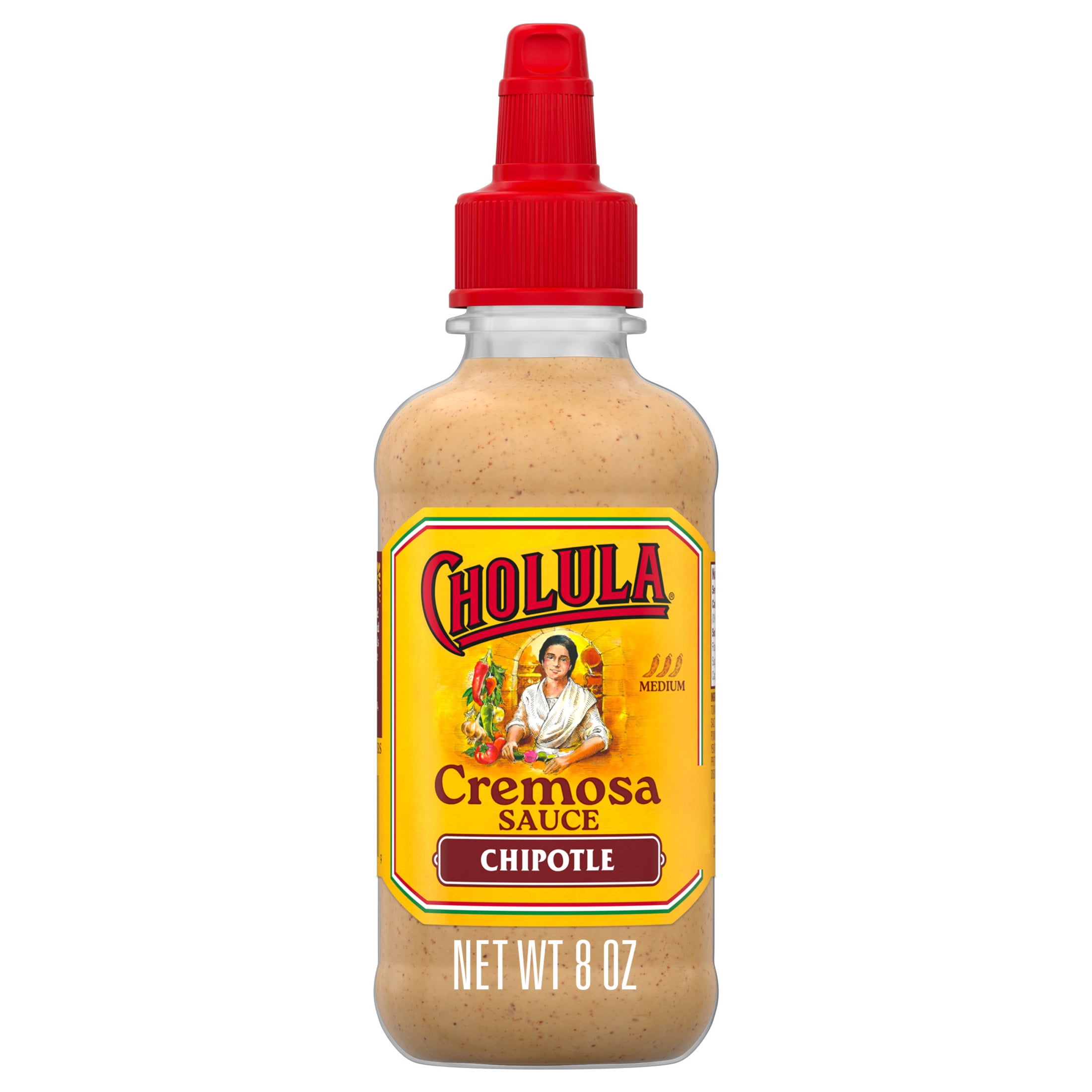 Cholula Cremosa Sauce, 8 oz Bottle with Smoky Chipotle Flavor, Creamy ...