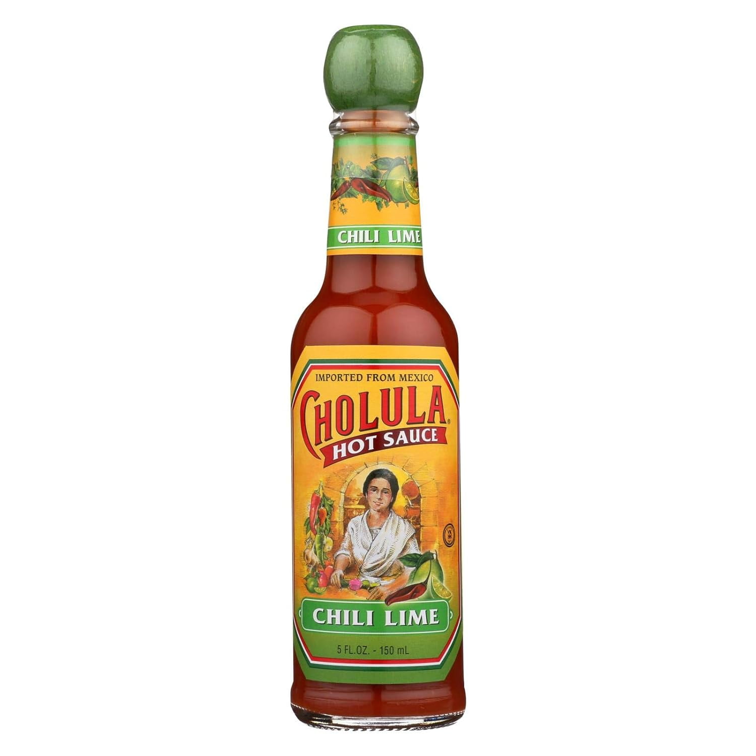 Cholula Chili Lime Hot Sauce, Mild Flavorful Hot Sauce, 5oz (12 Pack ...