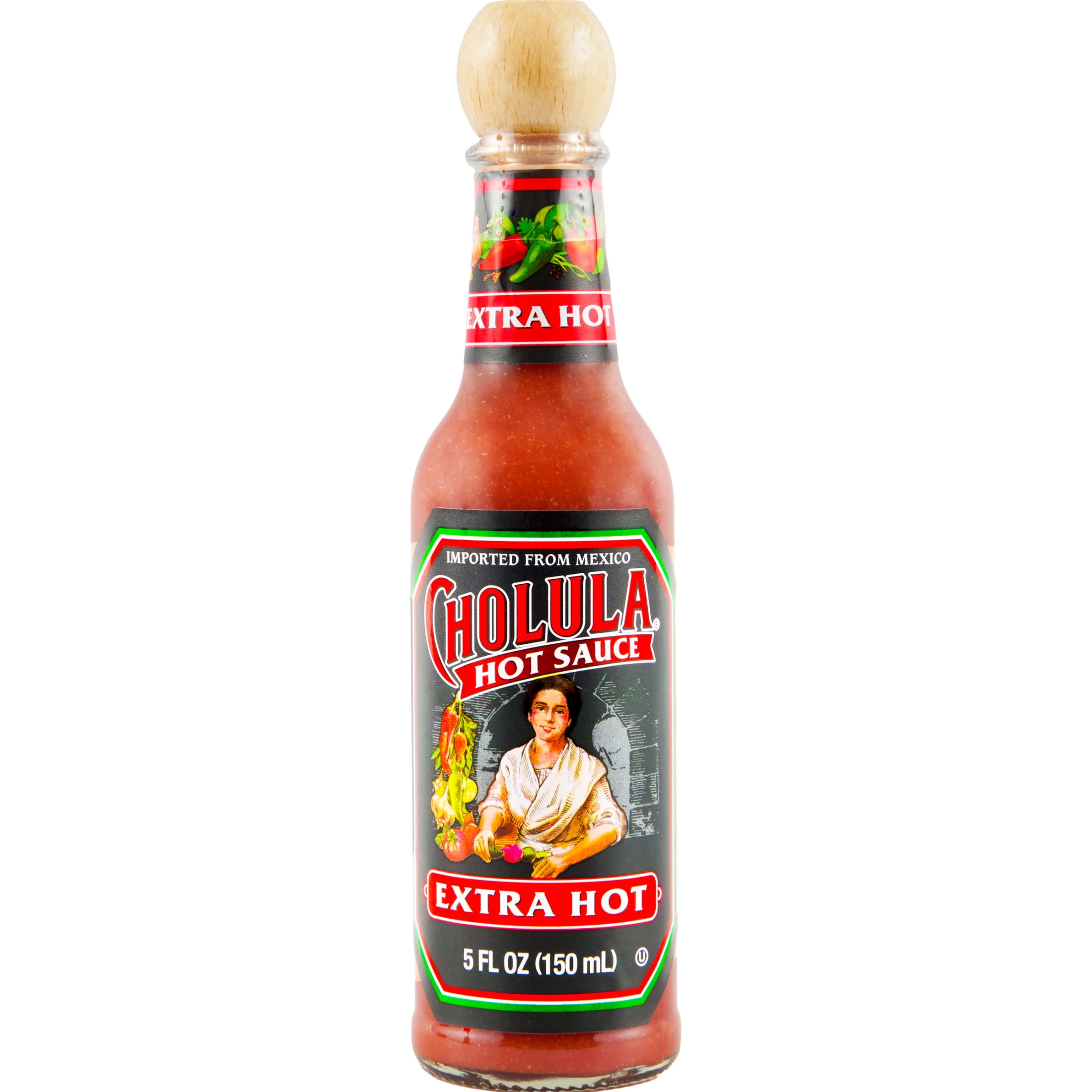 Cholula, Extra Hot Sauce, 5 fl oz Bottle, Inspired by Original ...