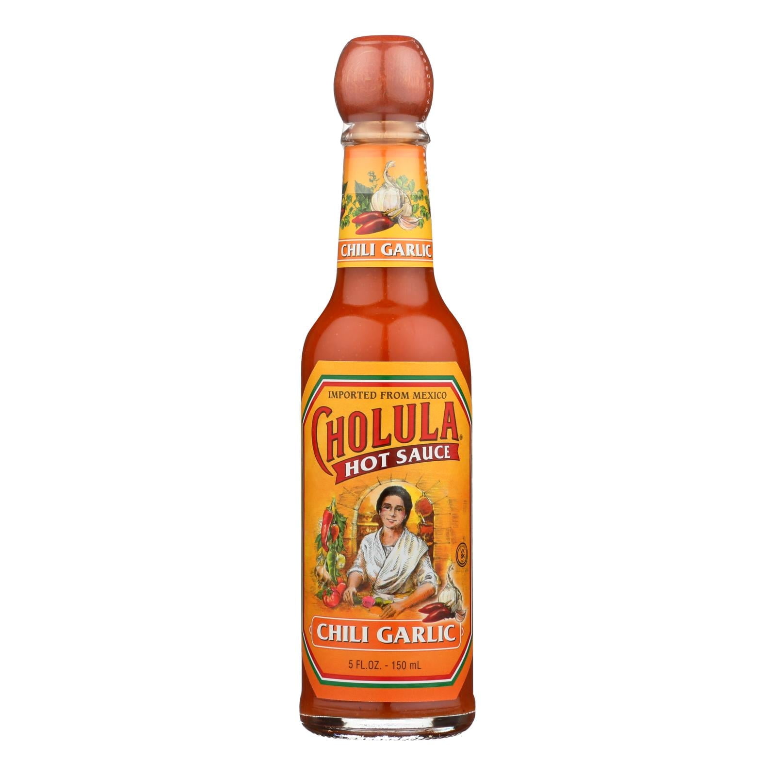 Cholula Chili Garlic Hot Sauce for Breakroom Snacks - Walmart Business ...