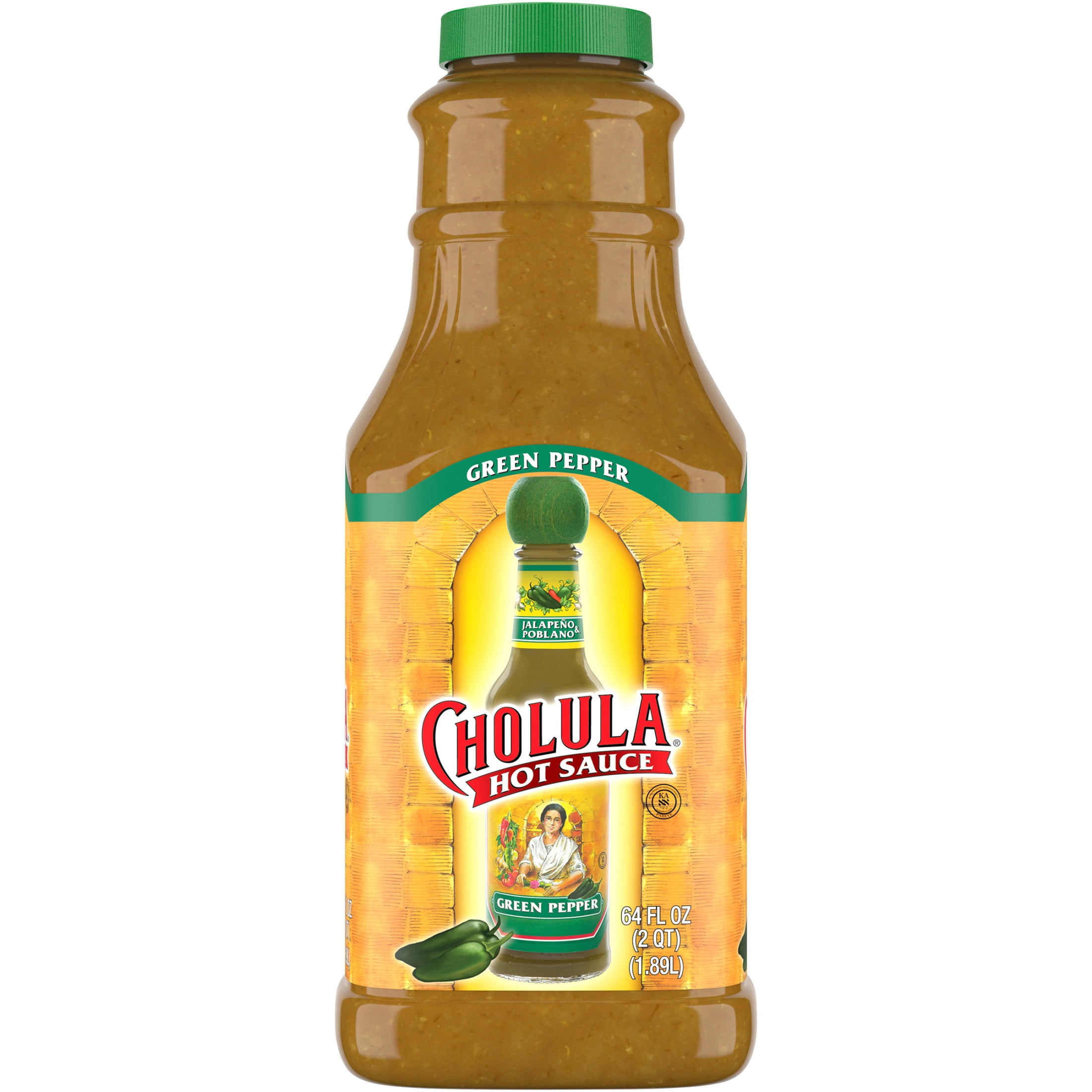 Cholula, Hot Sauce, 64 fl oz Bottle, Green Pepper Kosher - Walmart.com