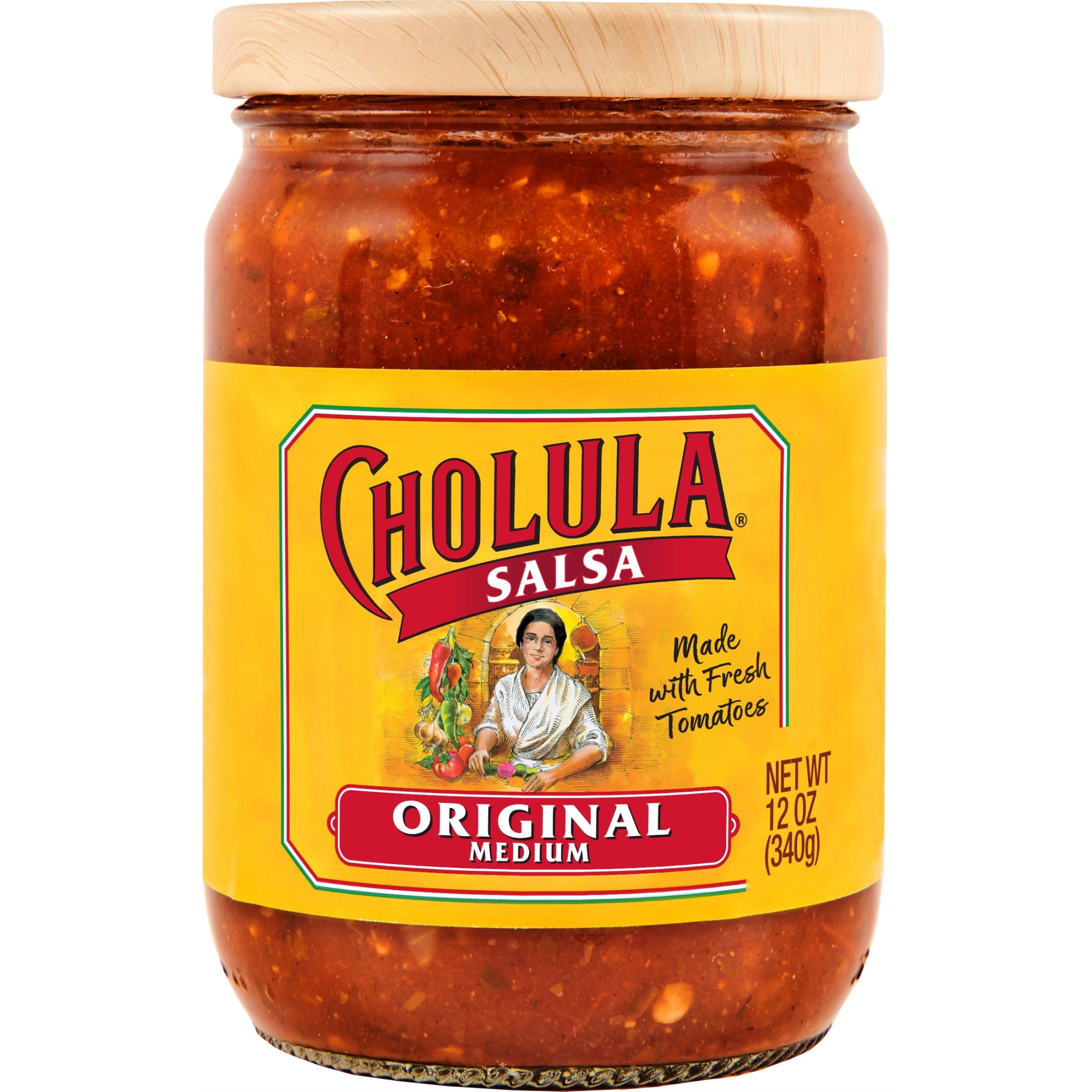 Cholula, Medium Salsa, 12 oz Jar, Authentic Mexican Flavor - Walmart.com