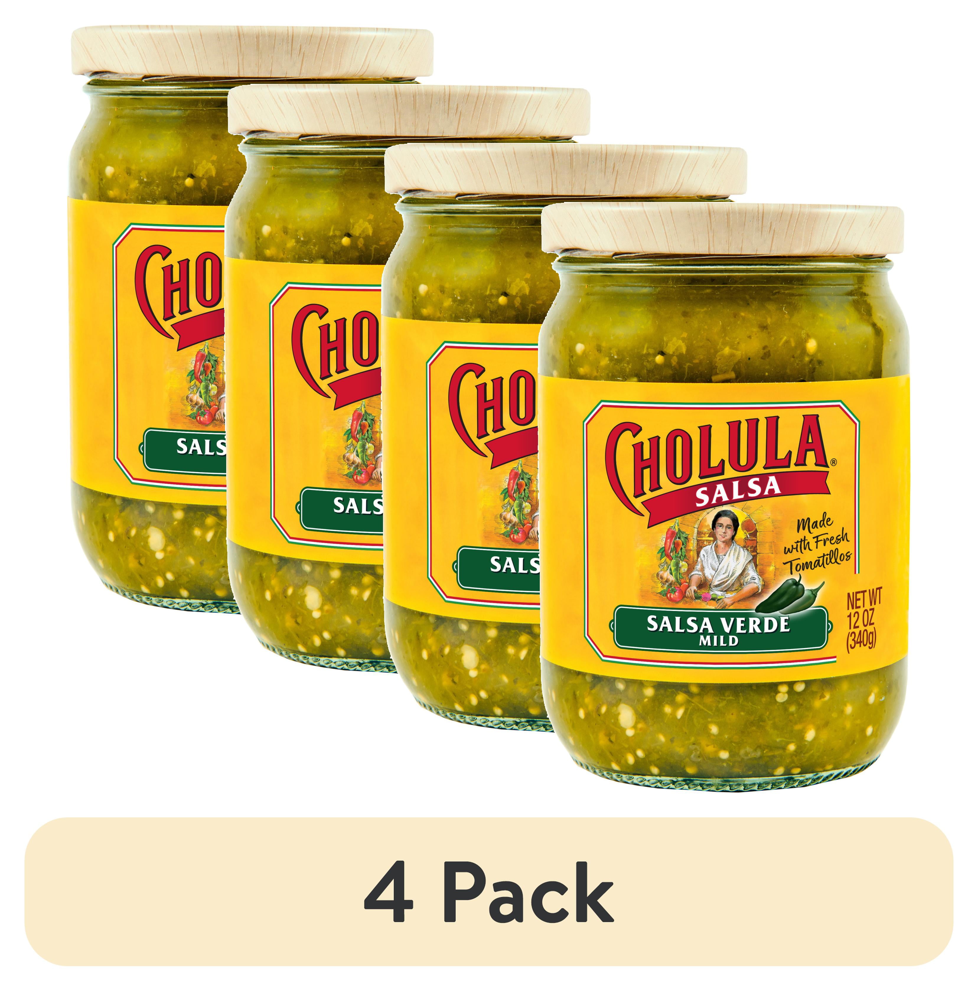 (4 pack) Cholula Salsa Verde - Mild Salsa, 12 oz Jar - Walmart.com