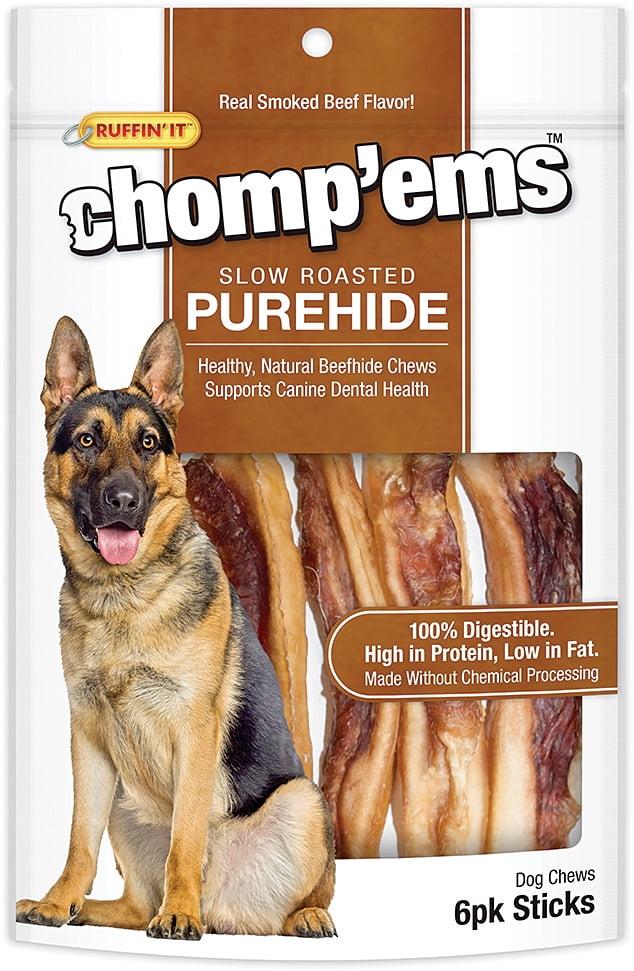 Chomp 'ems Purehide Chews - Slow Roasted Naturally Delicious Rawhide ...