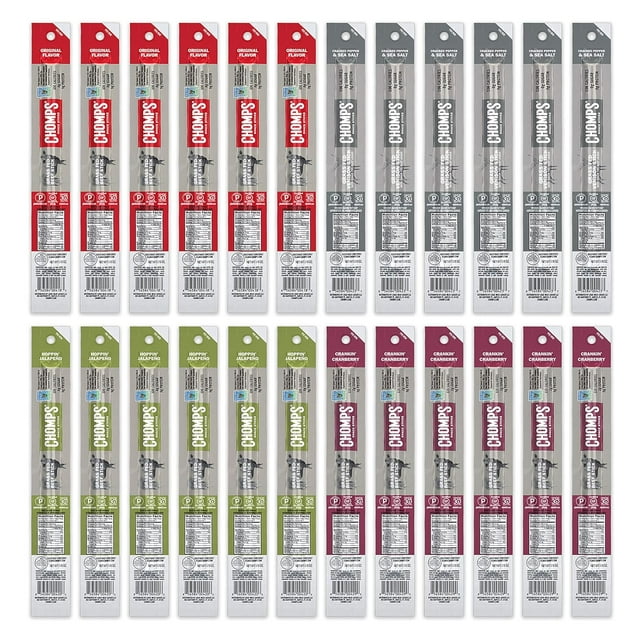 Chomps Grass Fed Jalapeno Beef Jerky Snack Sticks, Keto & Paleo ...