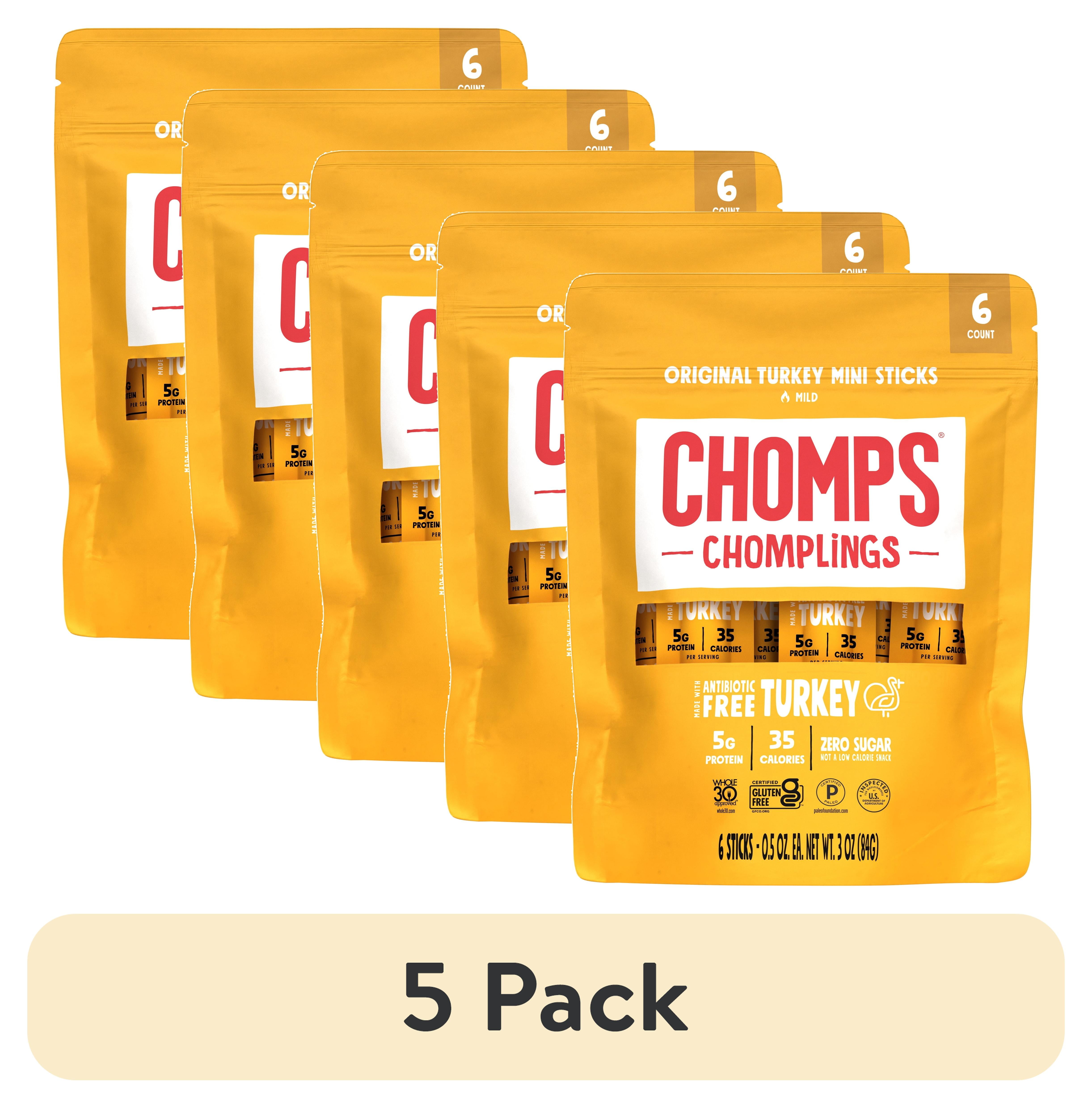 (5 pack) Chomps Mini Antibiotic Free Original Turkey Chomplings ...