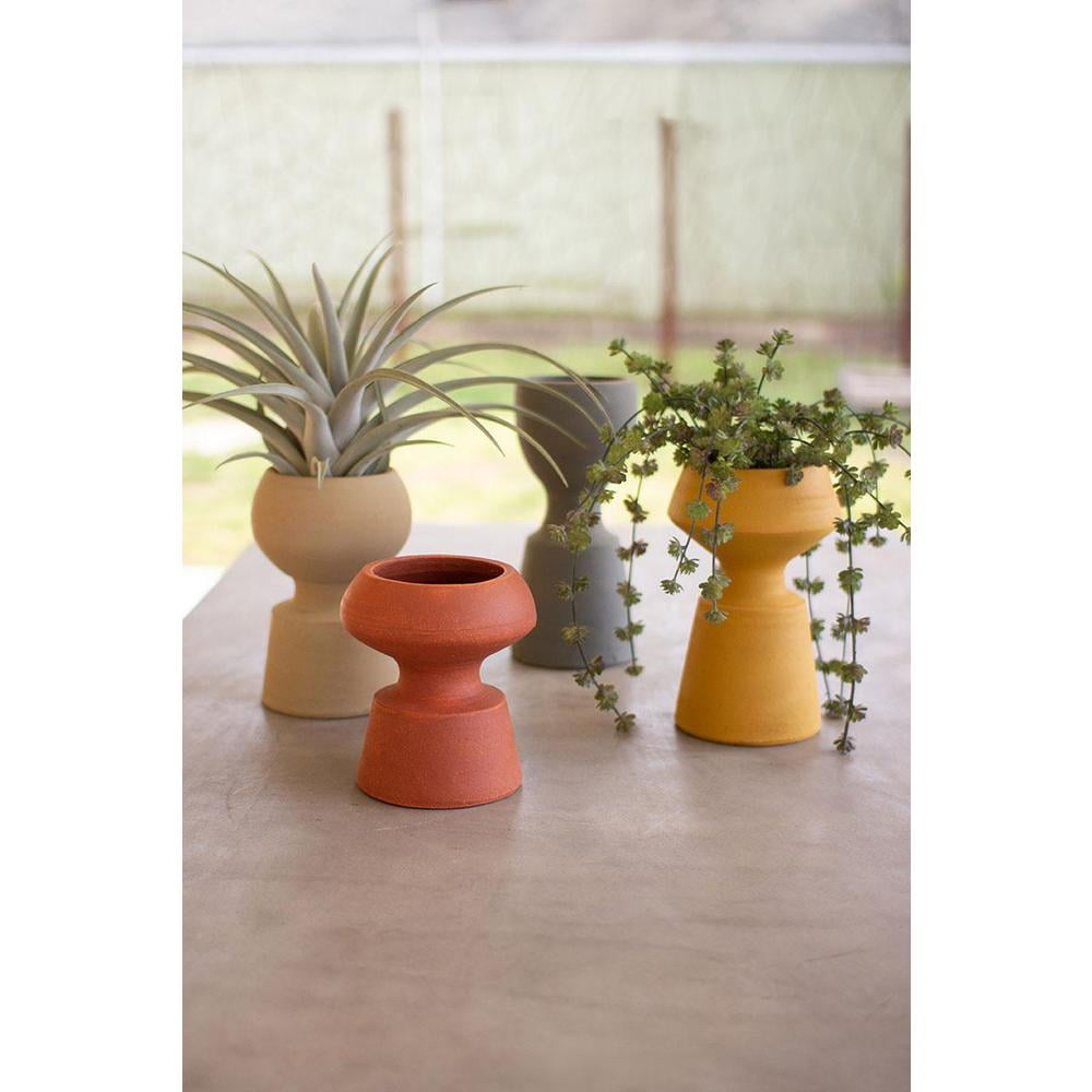 SET OF FOUR CLAY VASES - ONE EACH COLOR - Walmart.com