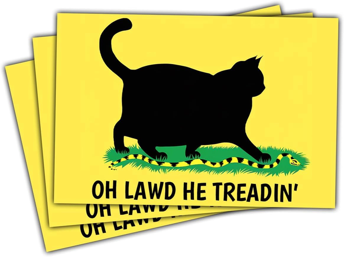 Chonk Cat Meme Sticker, Chonk Cats Sticker, Cat Snake Sticker, Cat Oh Lawd He Treadin' Sticker ...