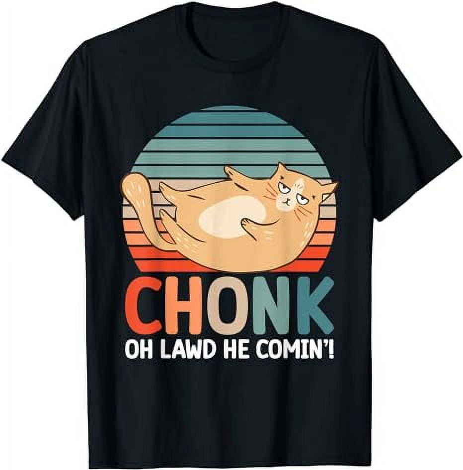 Chonk Cat Scale Meme Funny Retro Humorous Vintage Kitty Fan T-Shirt - Walmart.com