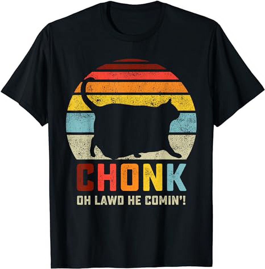 Chonk Cat Scale Meme Funny Retro Style Vintage Cats Memes T-Shirt - Walmart.com