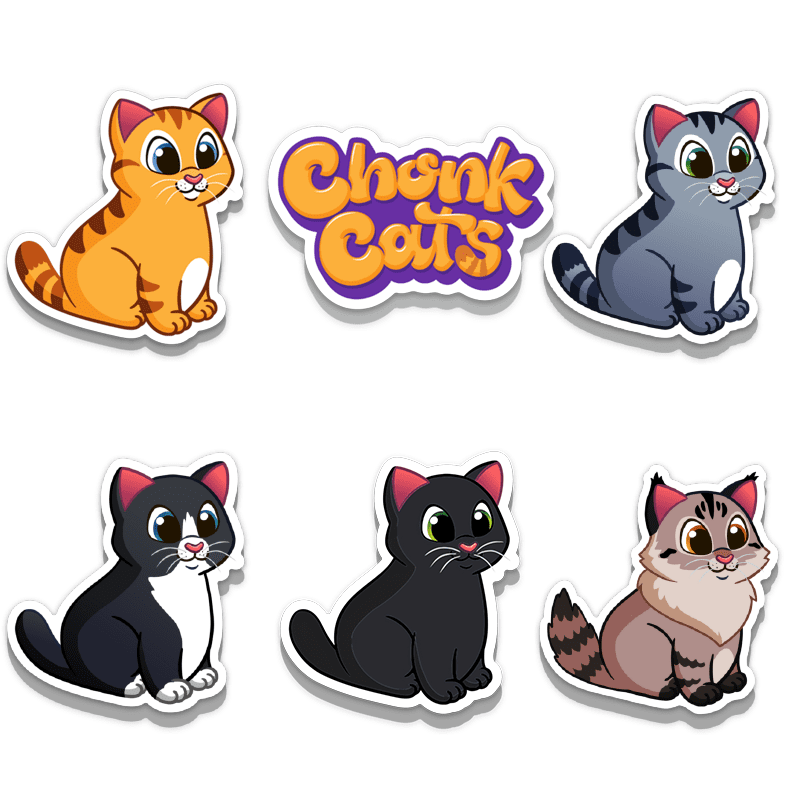 Chonk Cats Chonk Chart Sticker Pack 01 - Walmart.com