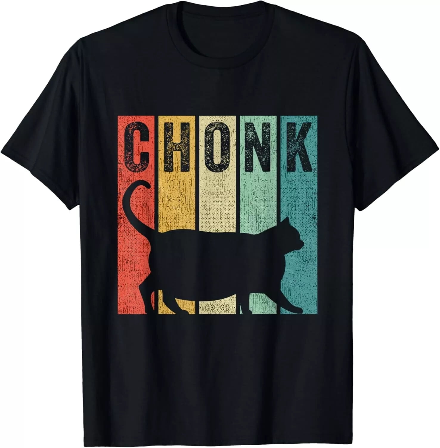 Chonk Retro Style 80s Funny Fat Cat Meme Chonk Gift Unisex T-Shirt - Walmart.com