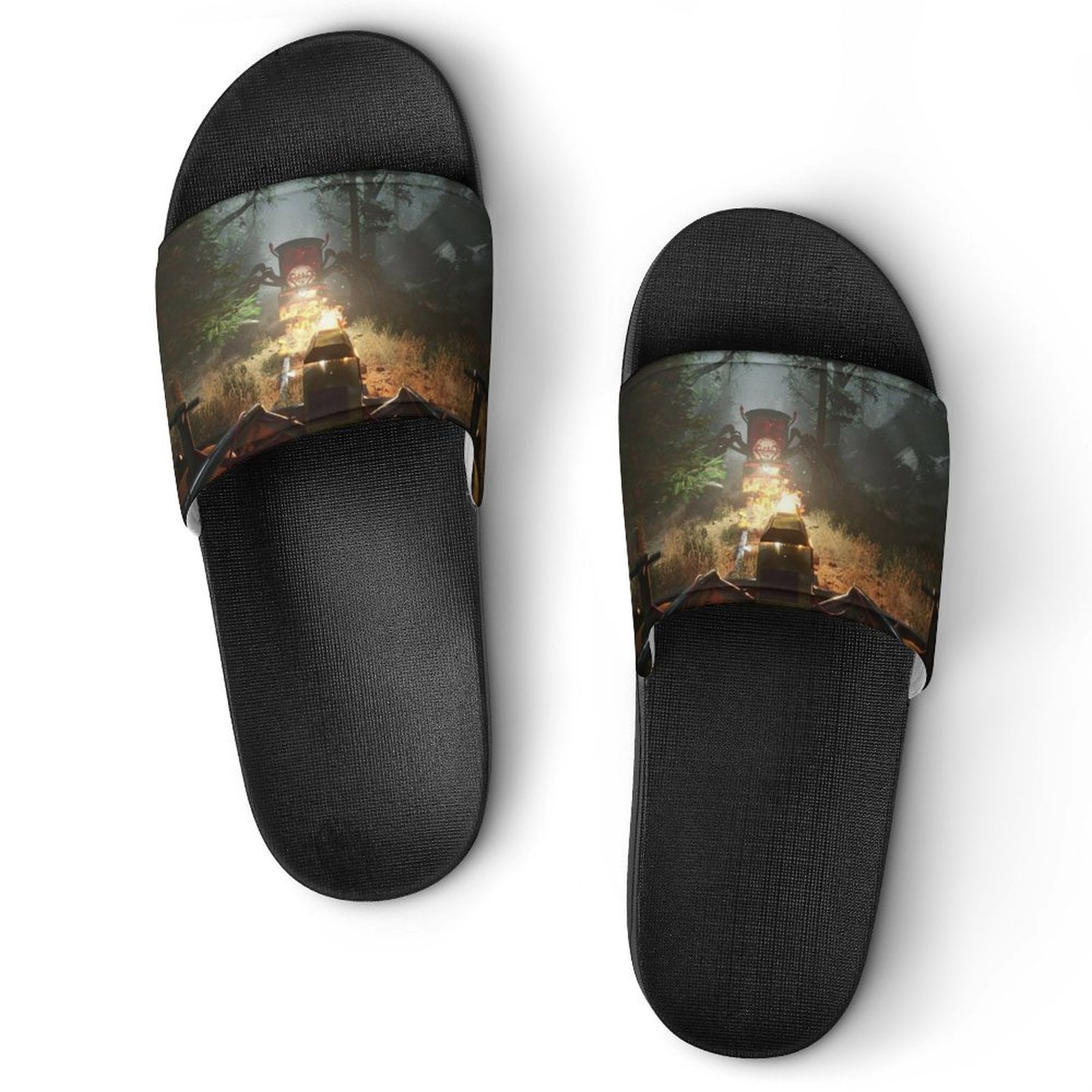 Choo-Choo Charles Boys Slide Sandals, Comfort Casual Pool Slide Outdoor ...