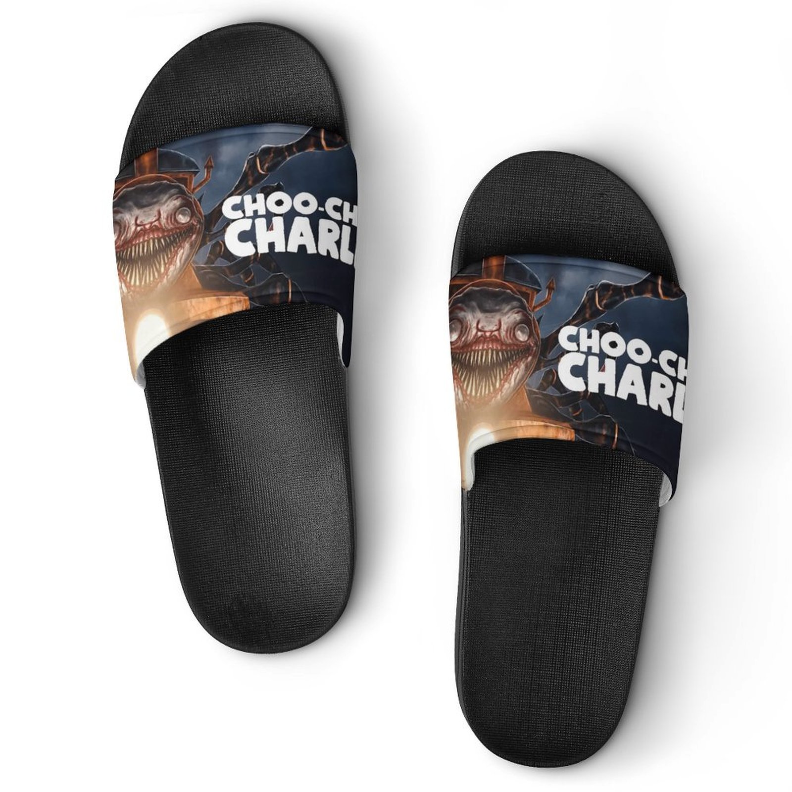 Choo-Choo Charles Boys Slide Sandals, Comfort Casual Pool Slide Outdoor ...