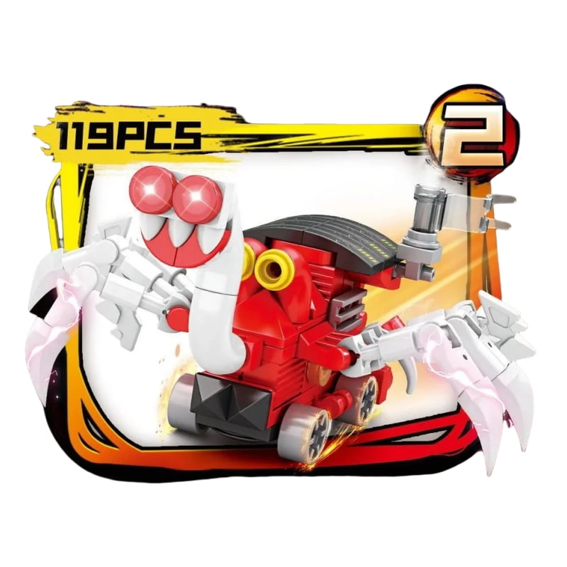 Choo-Choo Charles Game Building Blocks Demonic Spider Train Animal ...