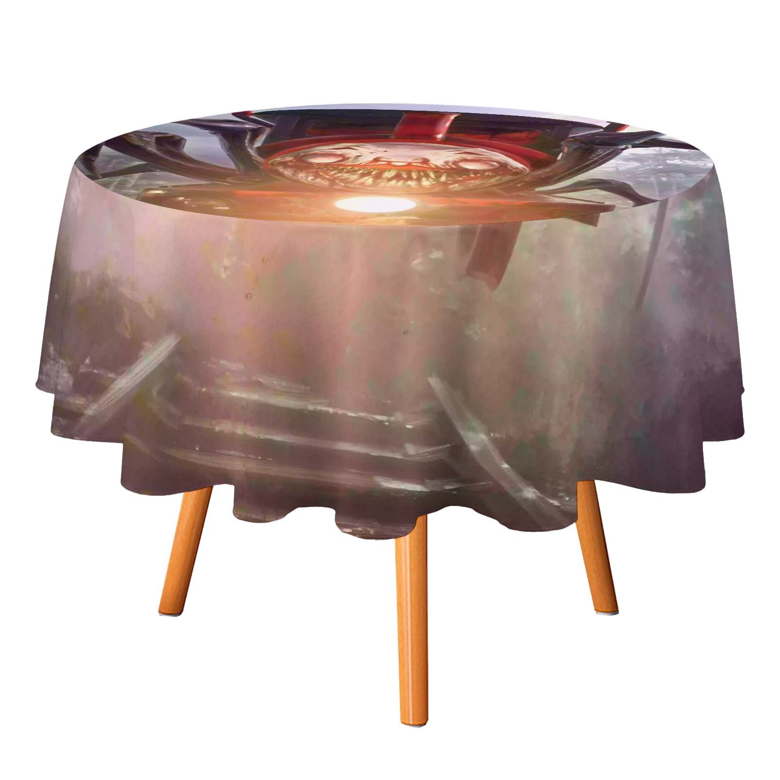 Choo-Choo Charles-Theme Round tablecloth has an iconic print, fits most ...