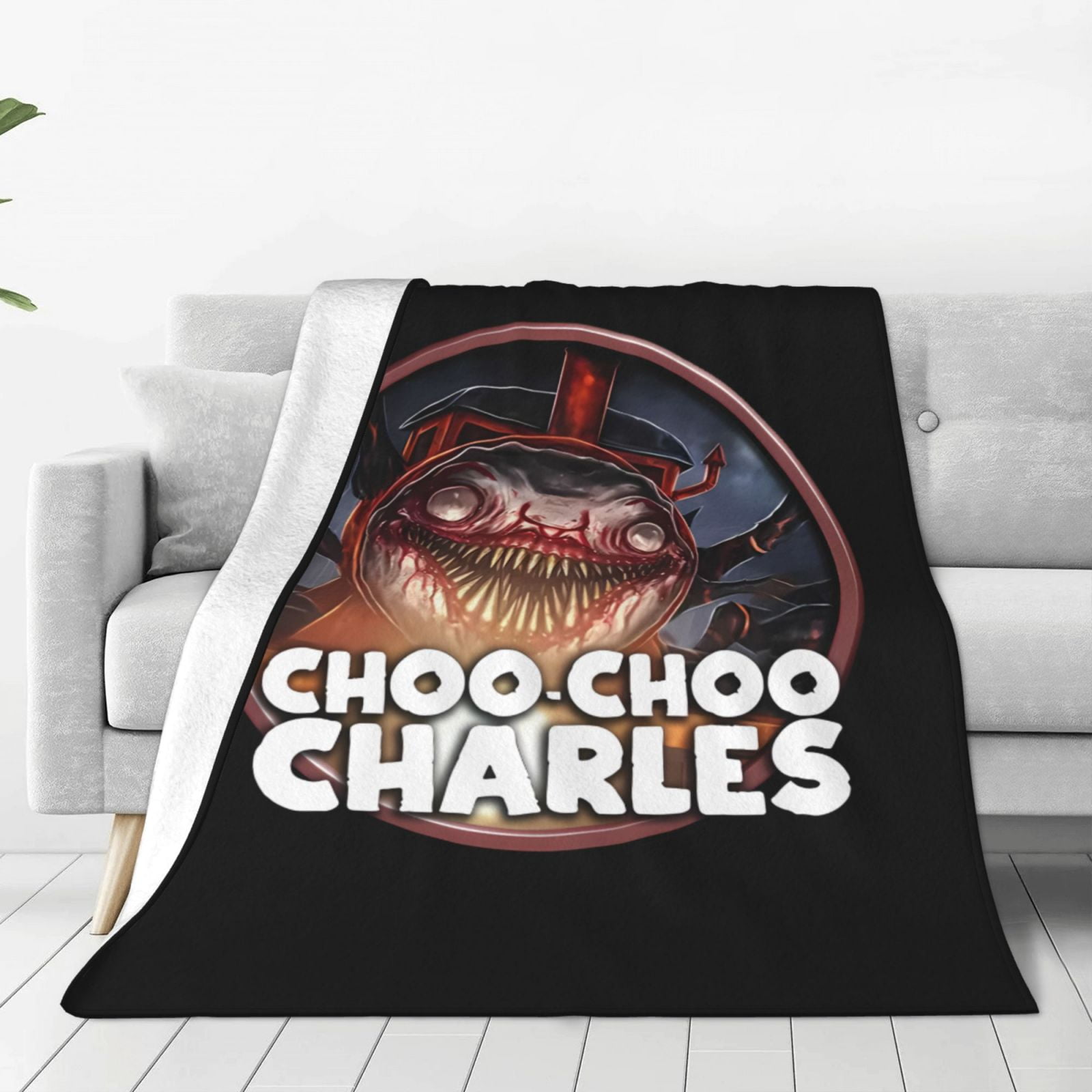 Choo-Choo Charles Throw Blanket Couch Bed Sofa Soft Lightweight Warm ...