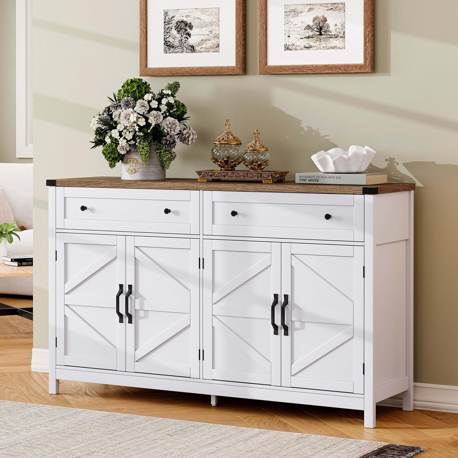 ChooChoo Sideboard Buffet Cabinet with Storage, Buffet Storage Cabinet ...