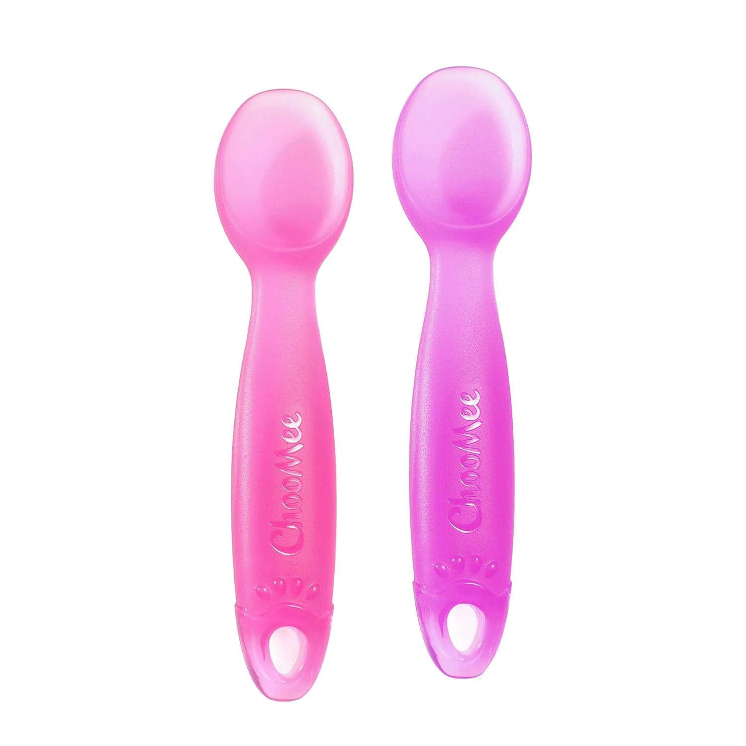 ChooMee Silicone Baby Soft Spoons with Firm Handle, 2 Count - Walmart.com