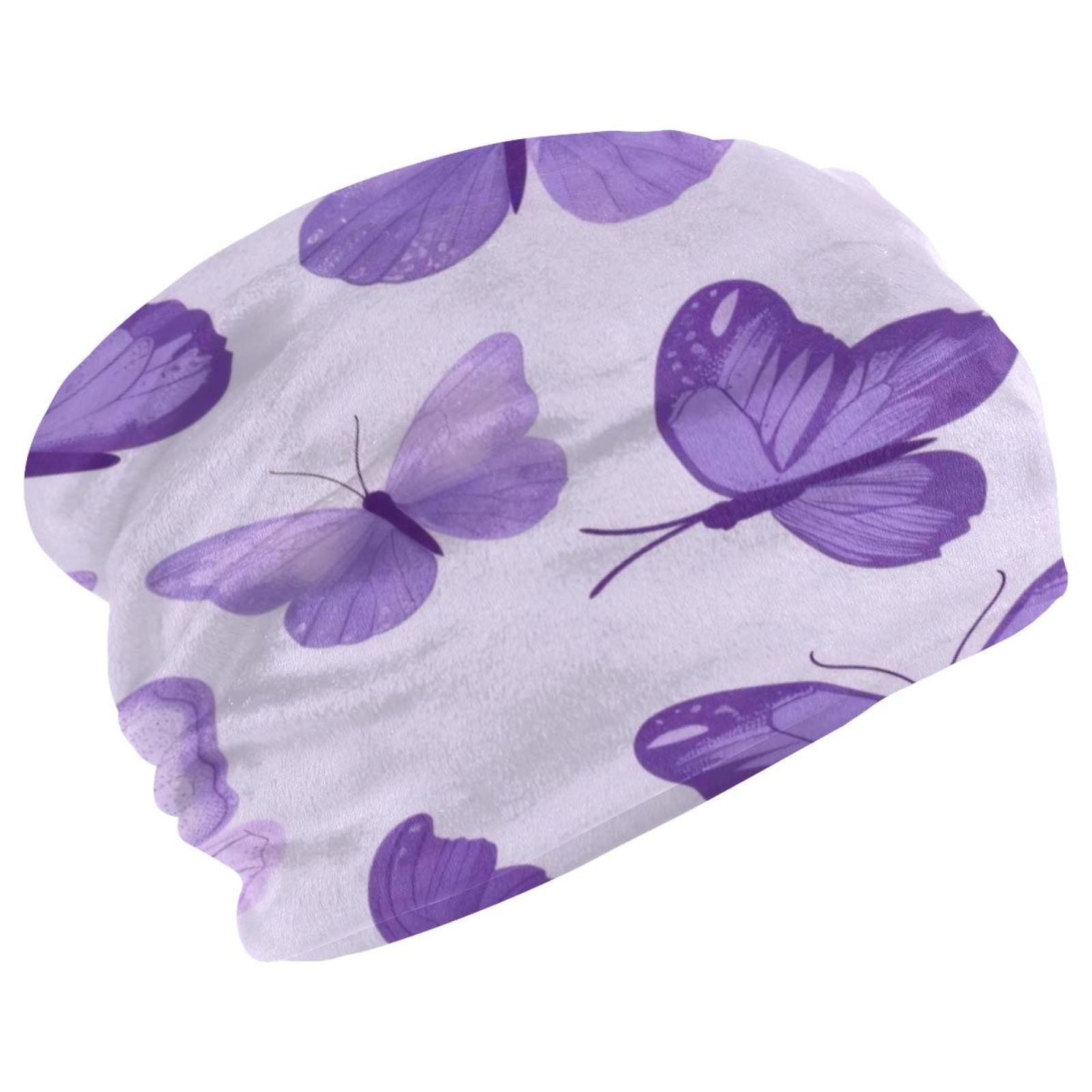 Chooh Artot Butterflies Velvet Beanie Hats, Autumn Winter Skull Cap ...