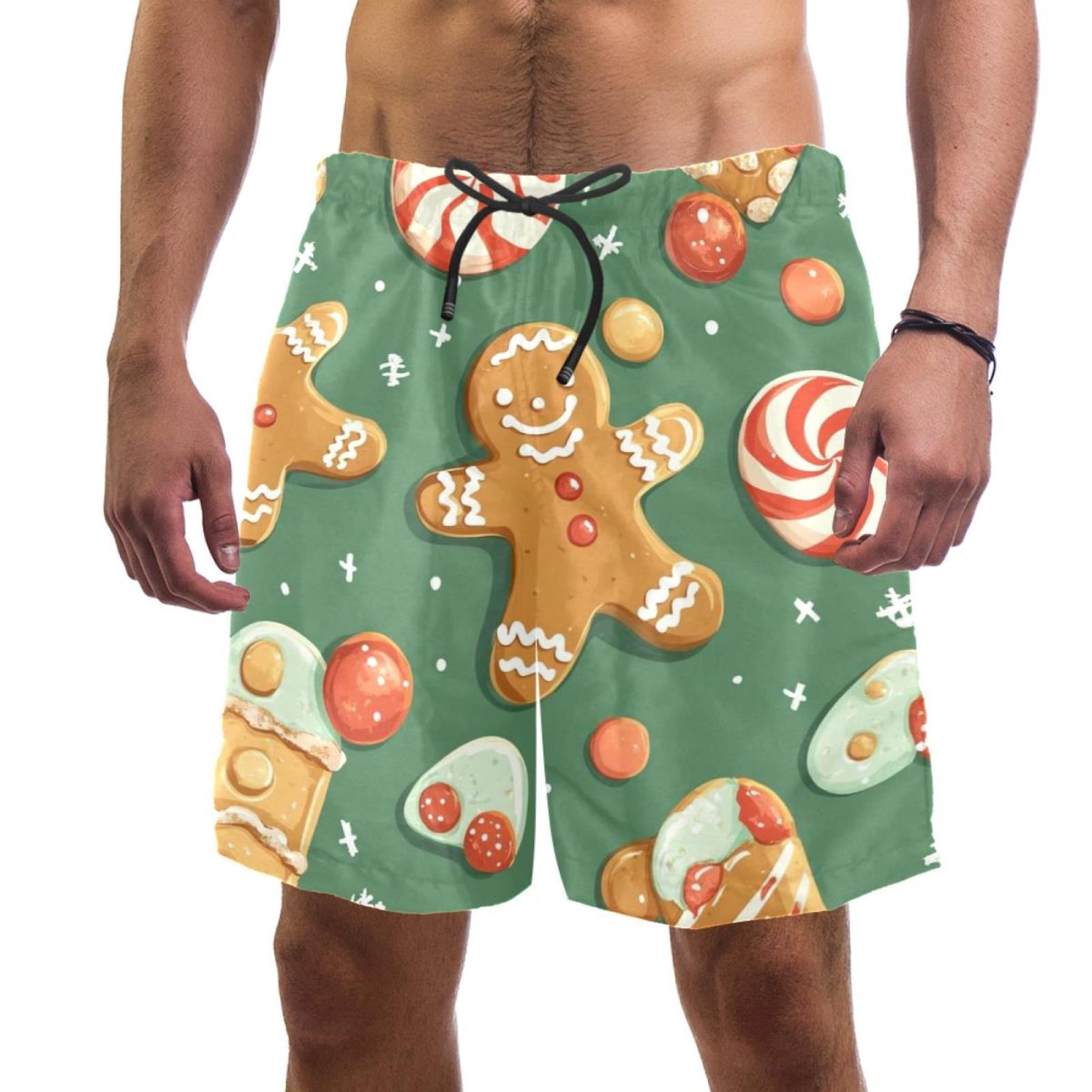 Chooh Artot Men's Christmas Swim Trunks, Breathable Surf Beach Shorts ...