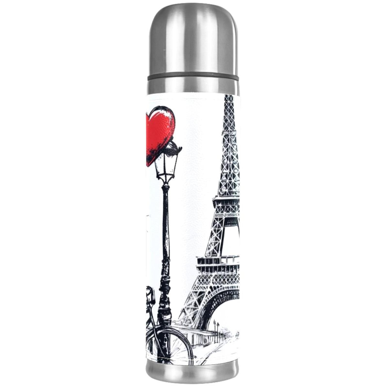 Chooh Artot Stainless Steel Vacuum Insulated Bottle Eiffel Tower Love ...