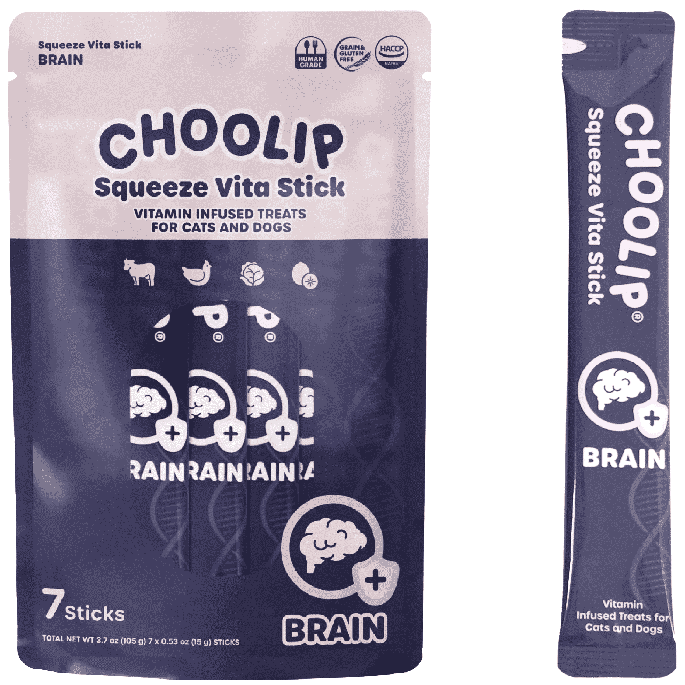 Choolip Brain Support Vita Stick Treats for Dogs and Cats – 7 Sticks ...