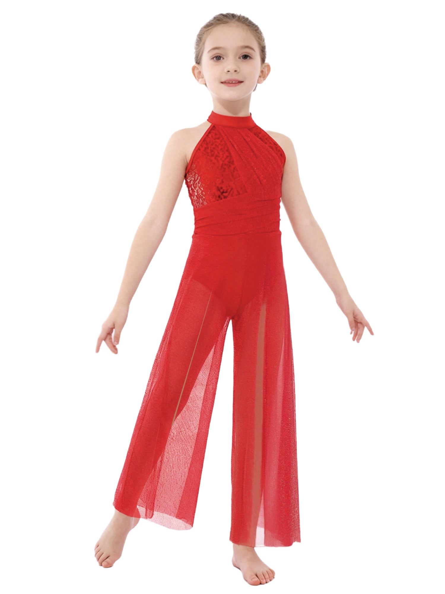 Choomomo Kids Girls Sequin Lyrical Dance Outfit Dress Sleeveless Ballet ...