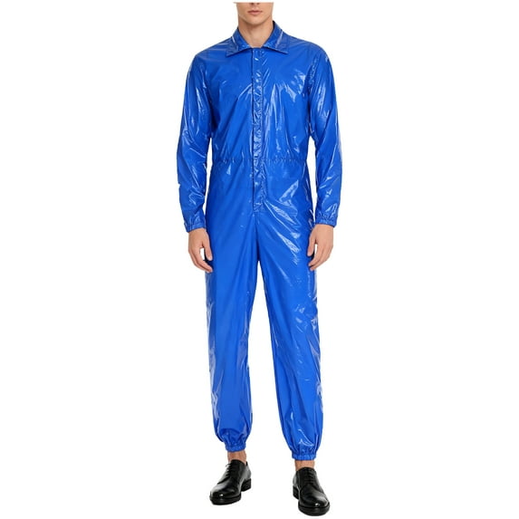 Choomomo Men Water Resistant Coveralls Turn-Down Collar Jumpsuit with ...