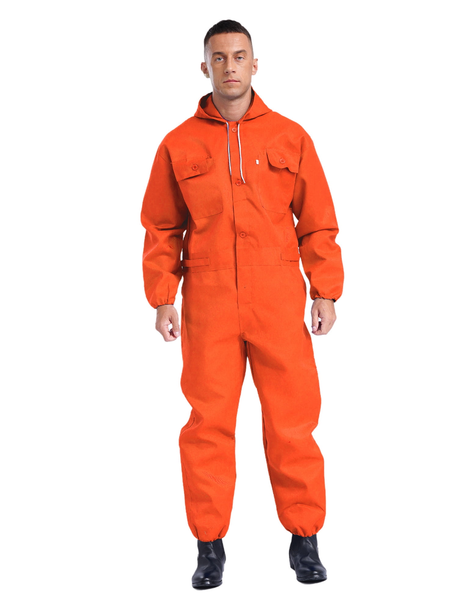 Choomomo Men's Long Sleeve Work Overalls One Piece Hooded Mechanics ...
