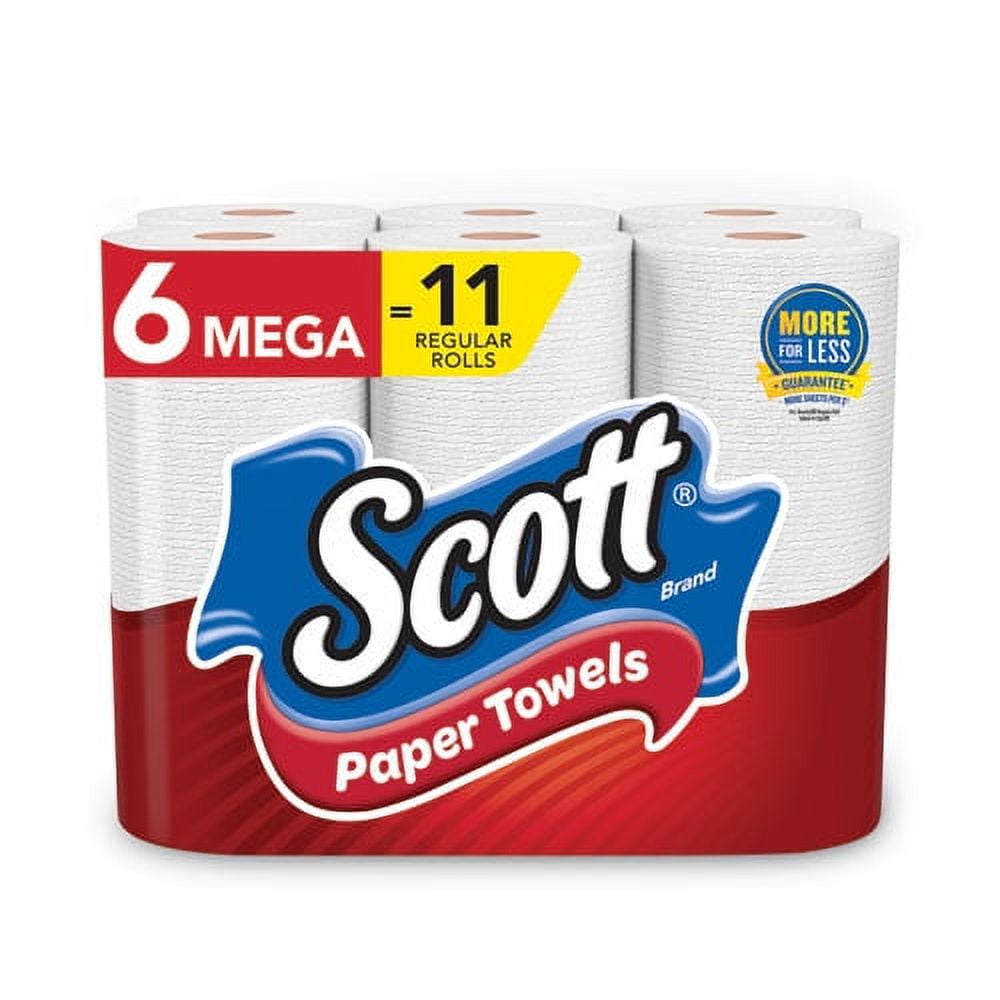Choose-A-Size Mega Kitchen Roll Paper Towels, 1-Ply, 102/roll, 6 Rolls ...