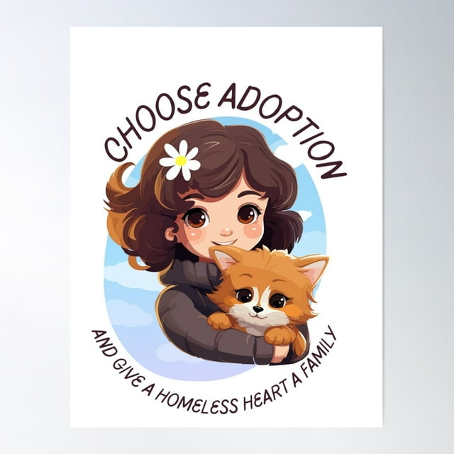 Choose Adoption And Give A Homeless Heart A Family Poster Wall Art ...