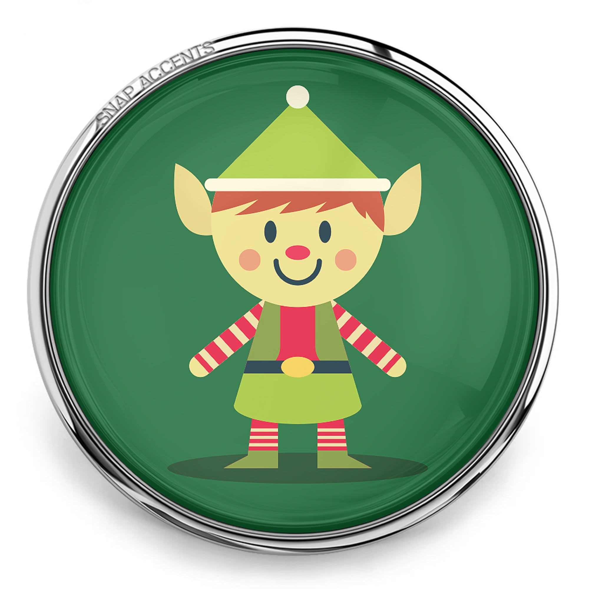 Choose Color | Christmas Elf Snap Jewelry Ginger Charm Button Fits ...