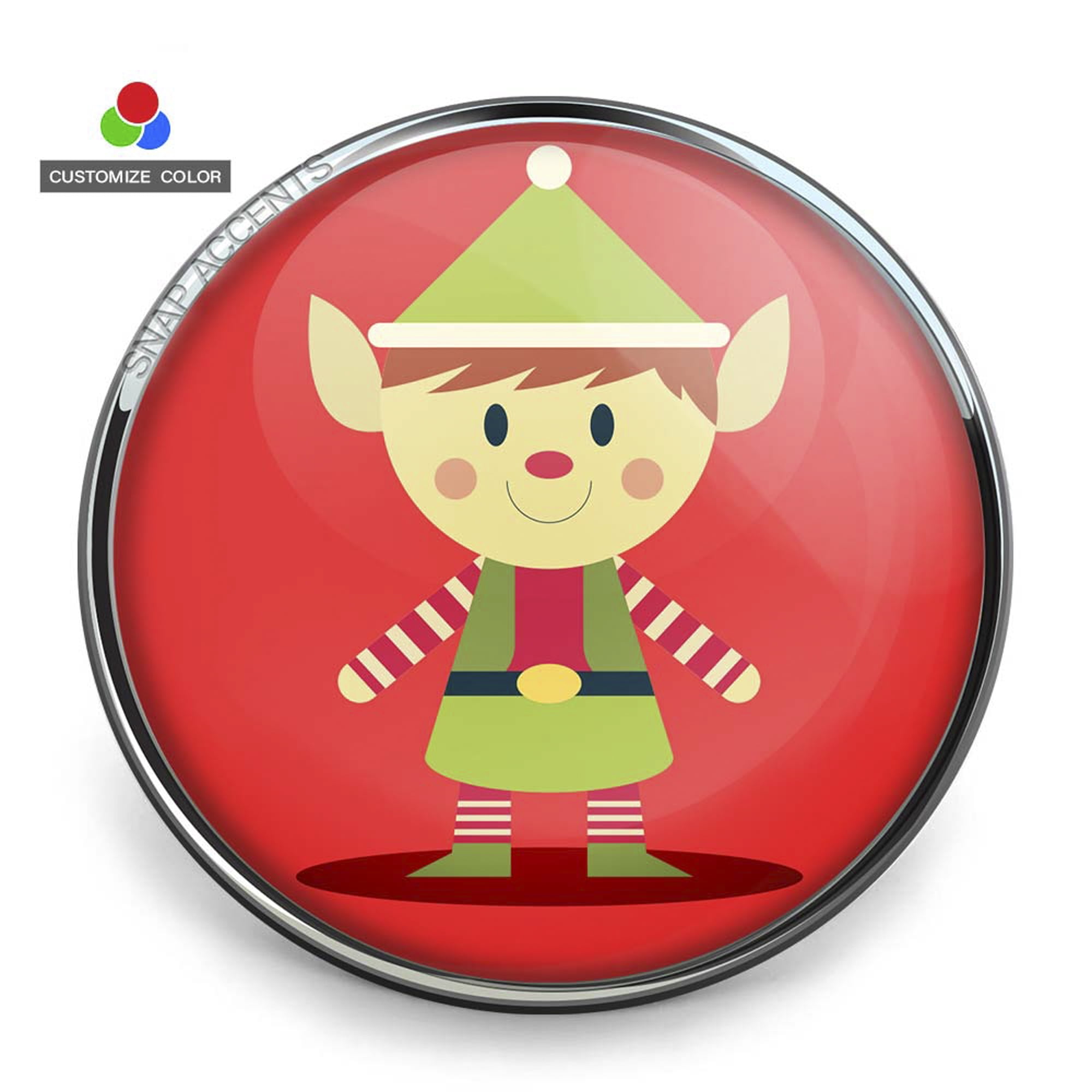Choose Color | Christmas Elf Snap Jewelry Ginger Charm Button Fits ...