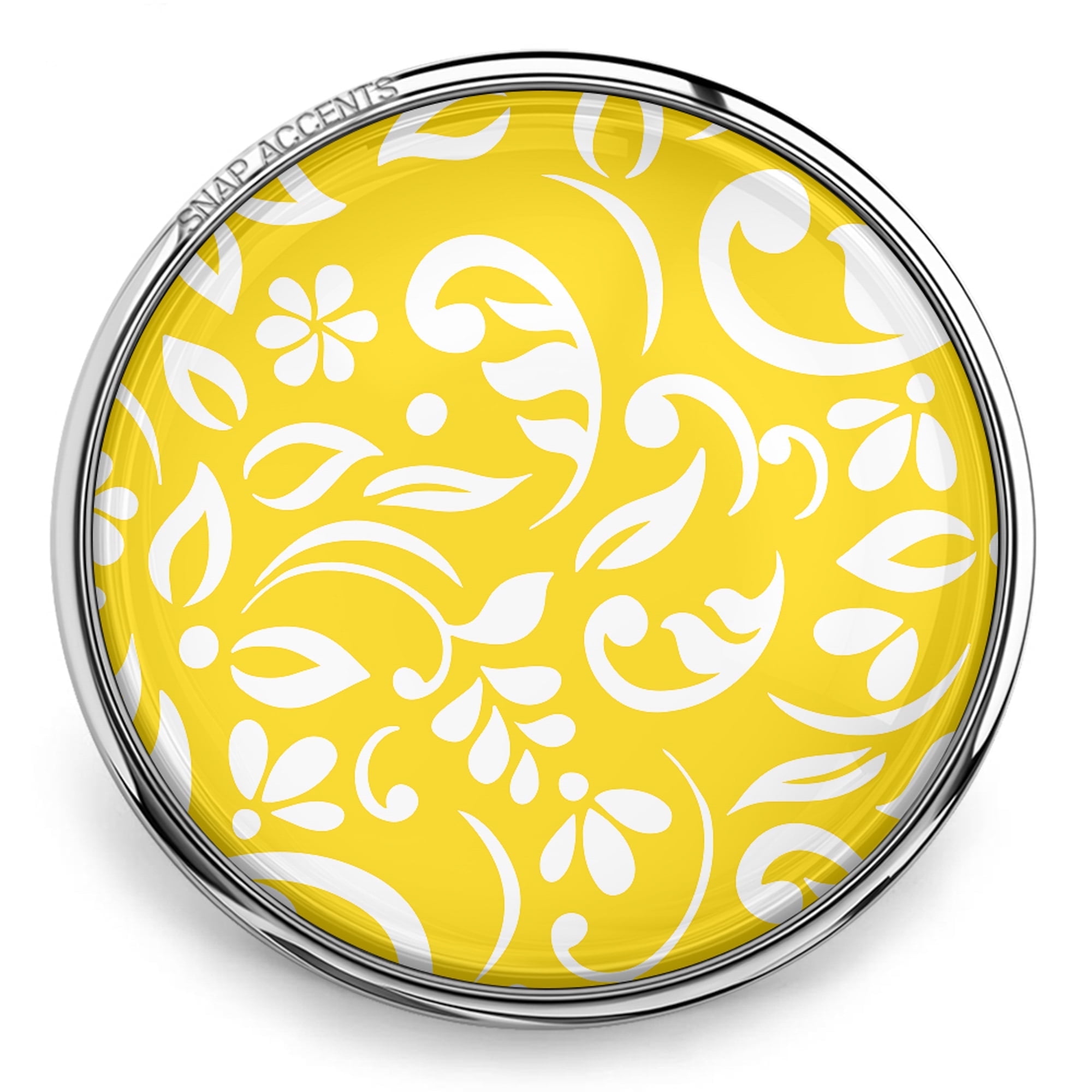 Choose Color | Floral Pattern Snap Jewelry Ginger Charm Button Fits ...