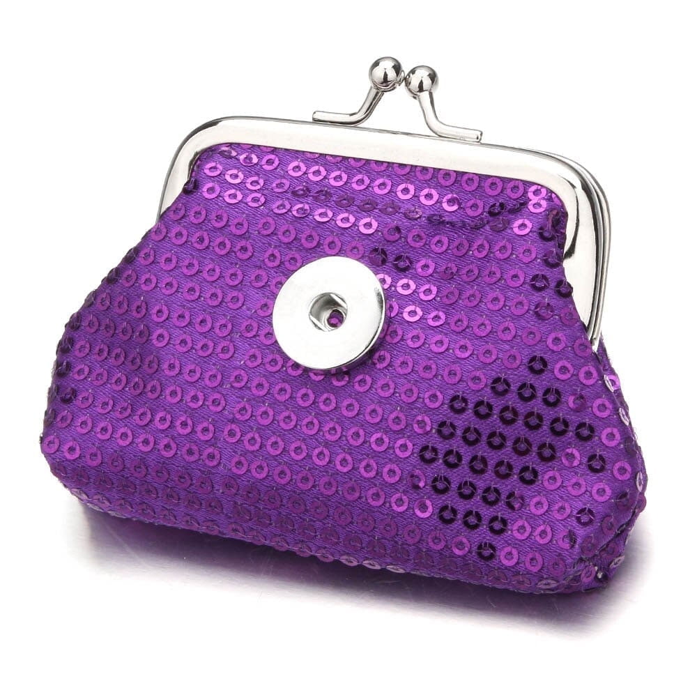 Choose Color | Sequin Coin Purse Snap Jewelry Fits 18MM 20MM Ginger ...