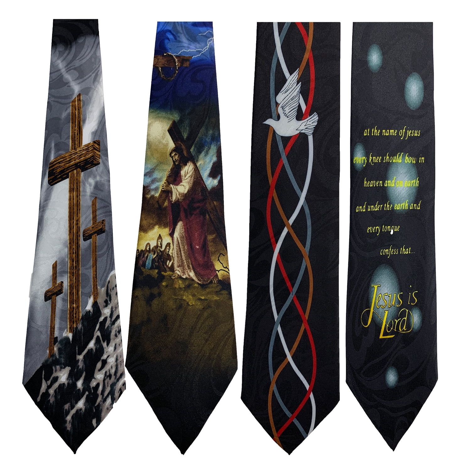 Steven Harris Pack Of 4 Mens Christian Religious Neckties Jesus Neck ...