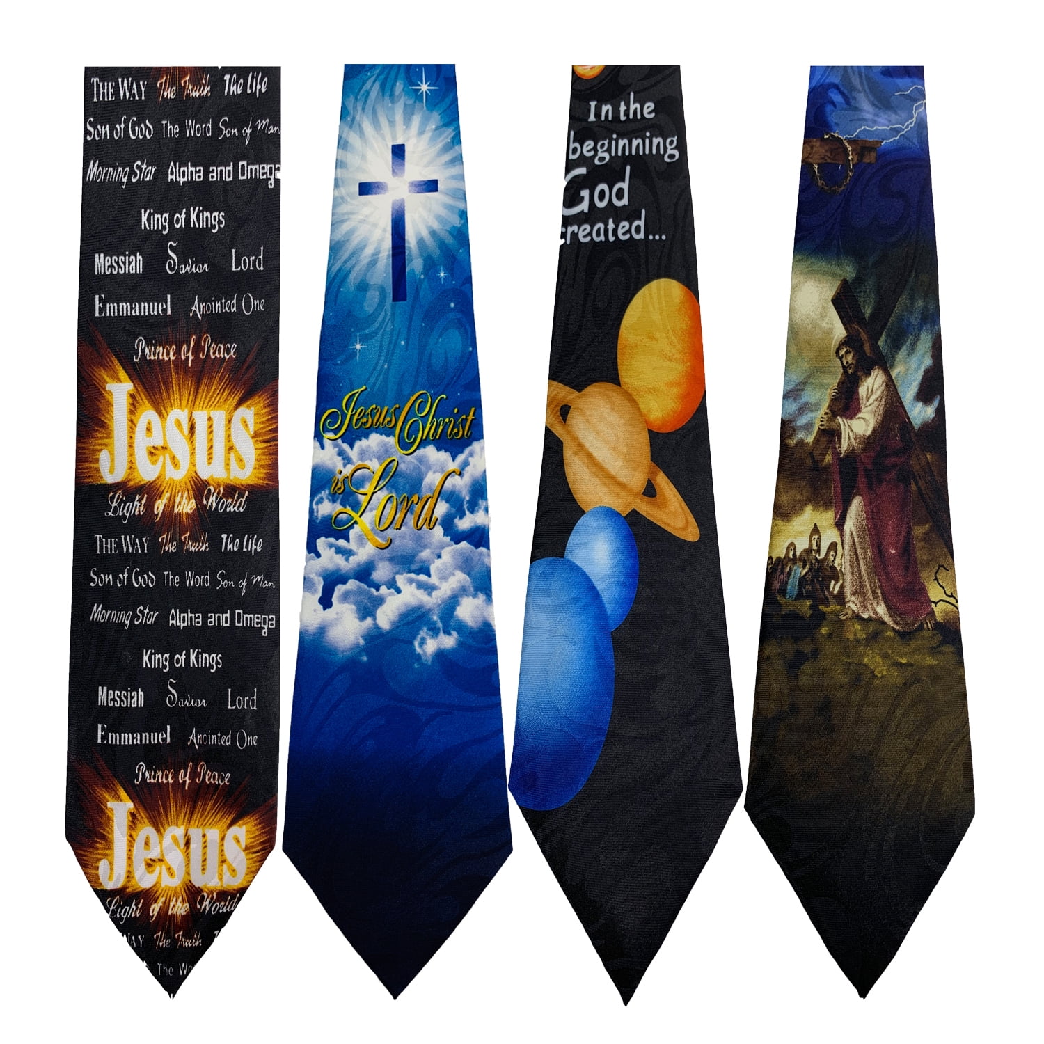 Steven Harris Pack Of 4 Mens Christian Religious Neckties Jesus Neck ...