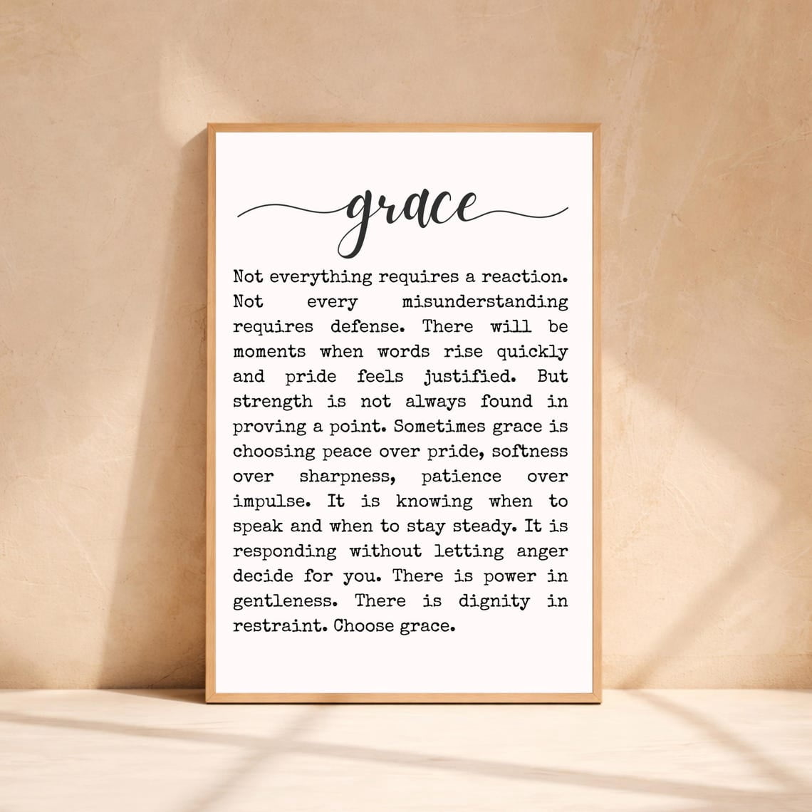 Choose Grace Faith Decor Print, Unframed Paper Poster 24x36in - Walmart.com
