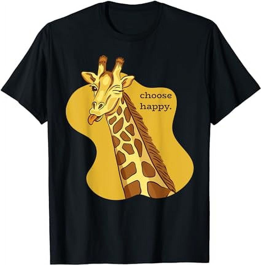 Choose Happy Cute Winking Giraffe African Safari Theme Kids T-Shirt ...