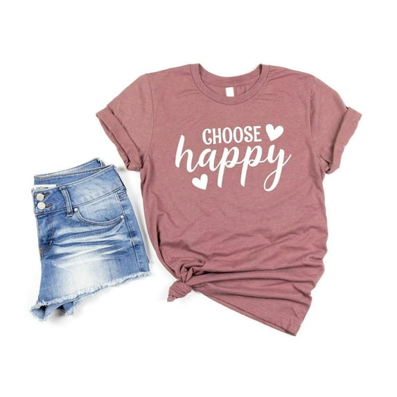 Choose Happy Shirt, Happiness Tees, Positive T-Shirt, Motivational Tee ...