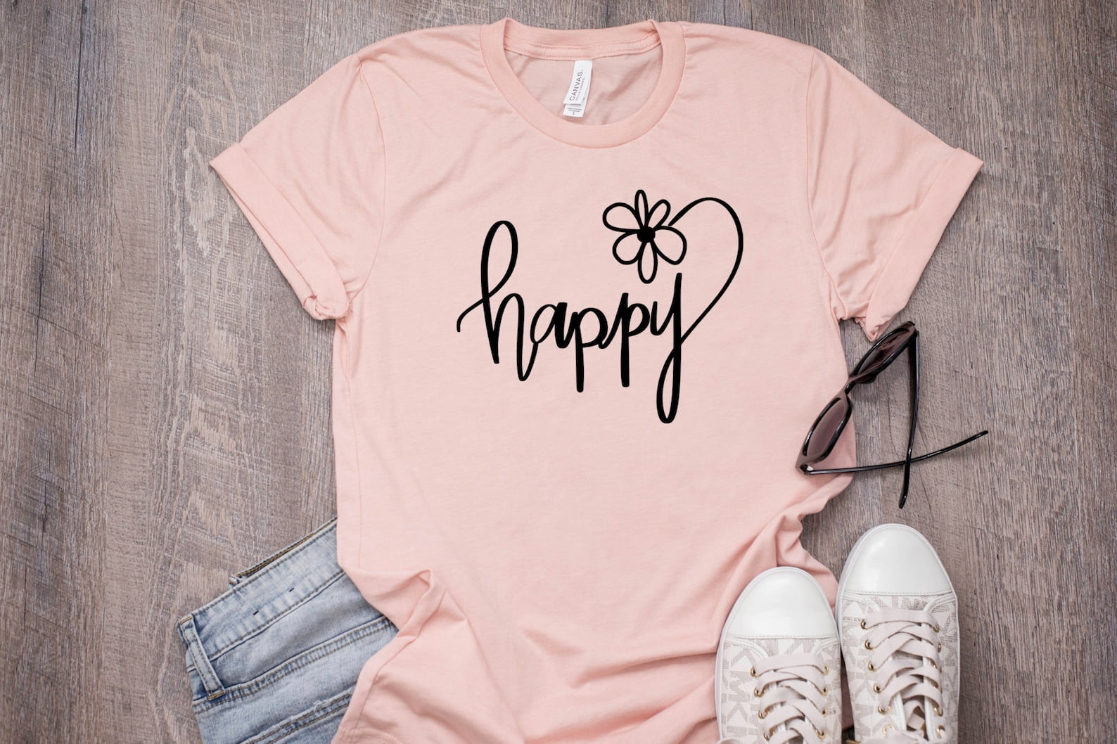 Choose Happy Shirt, Happy T-Shirt, Womens Shirt, Happy Shirt, Positive ...