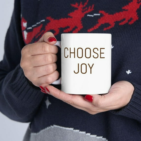 Choose Joy Ceramic Mug, Inspirational Coffee Cup, Motivational Tea Mug ...