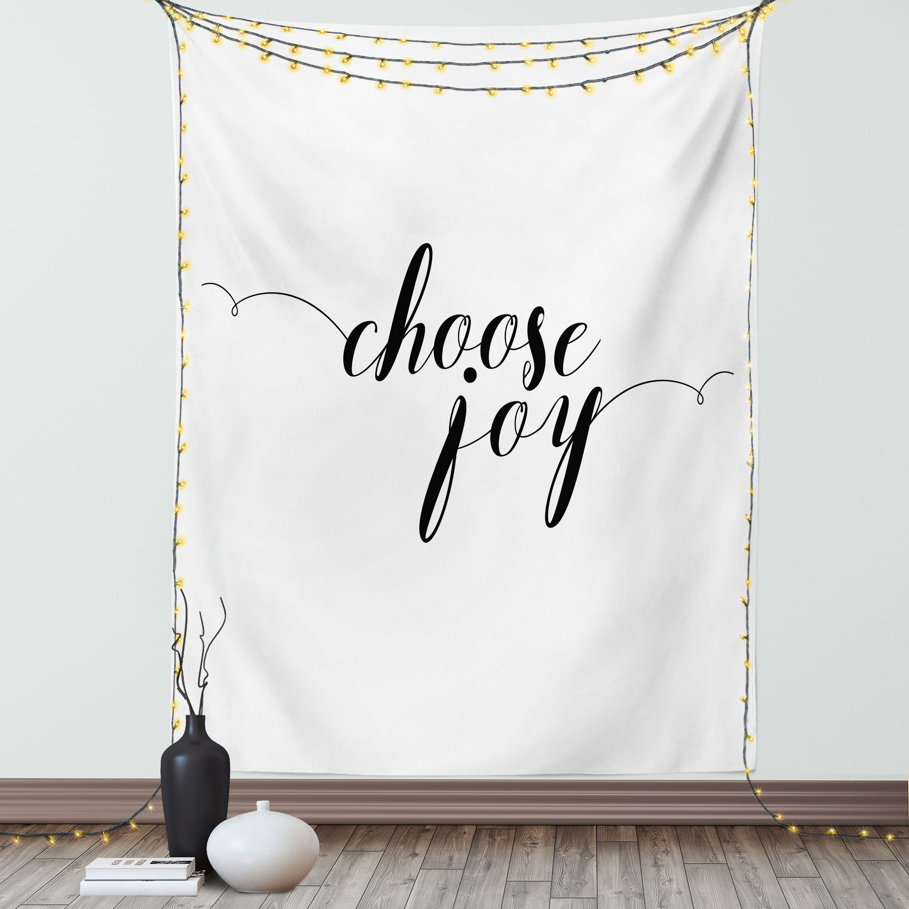 Choose Joy Tapestry, Cursive Handwriting on a Plain Background Self ...
