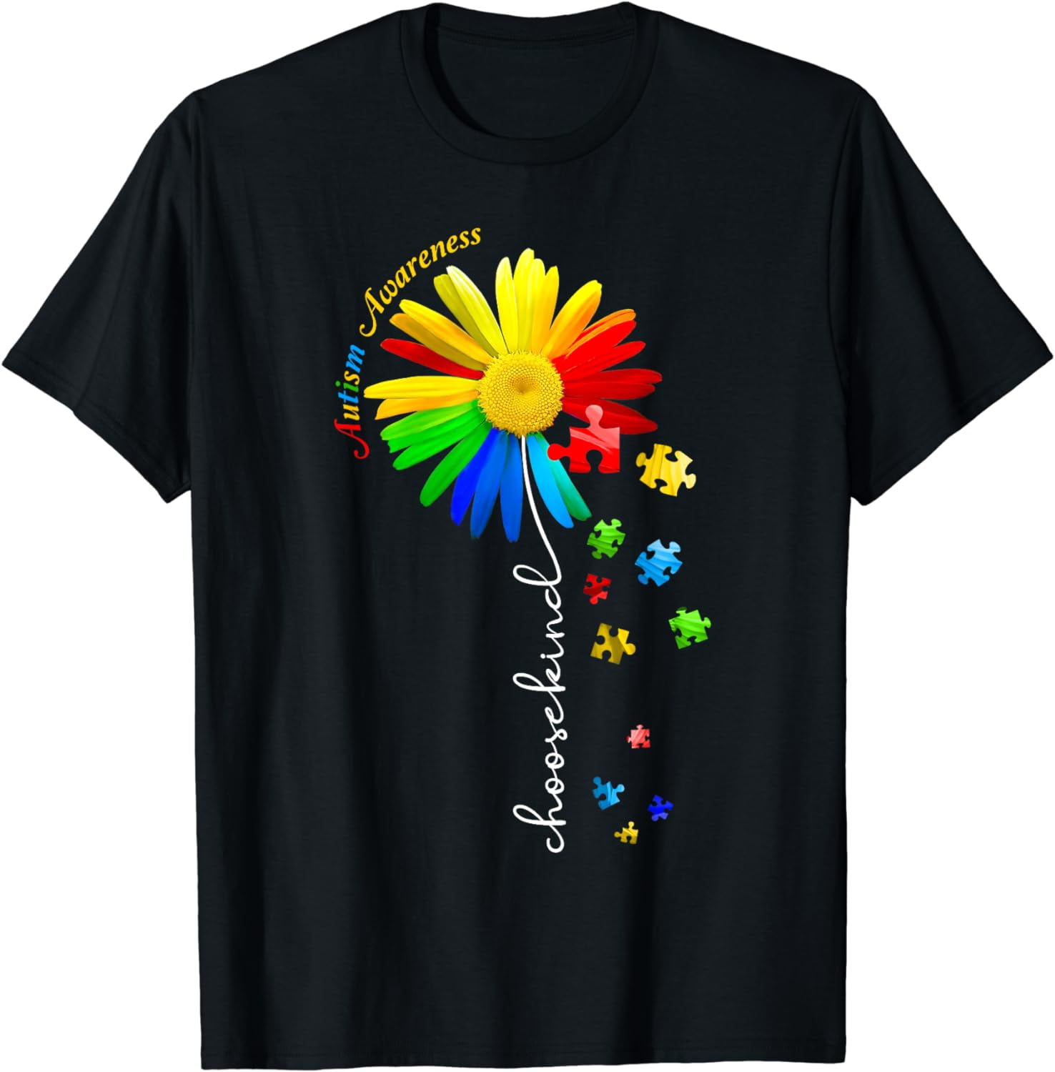 Choose Kind Autism Awareness Sunflower Mom Women Kids T-Shirt - Walmart.com