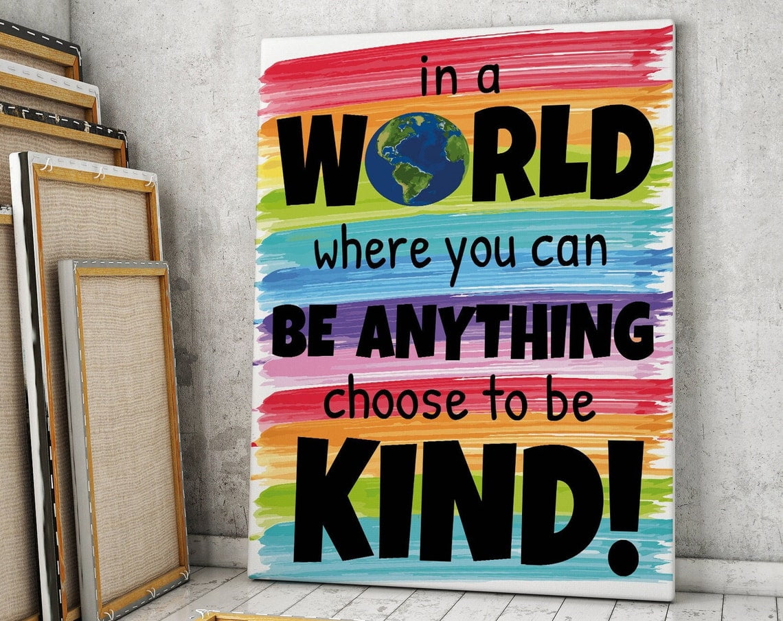 Choose To Be Kind Poster, Motivation Poster Home Office, School ...
