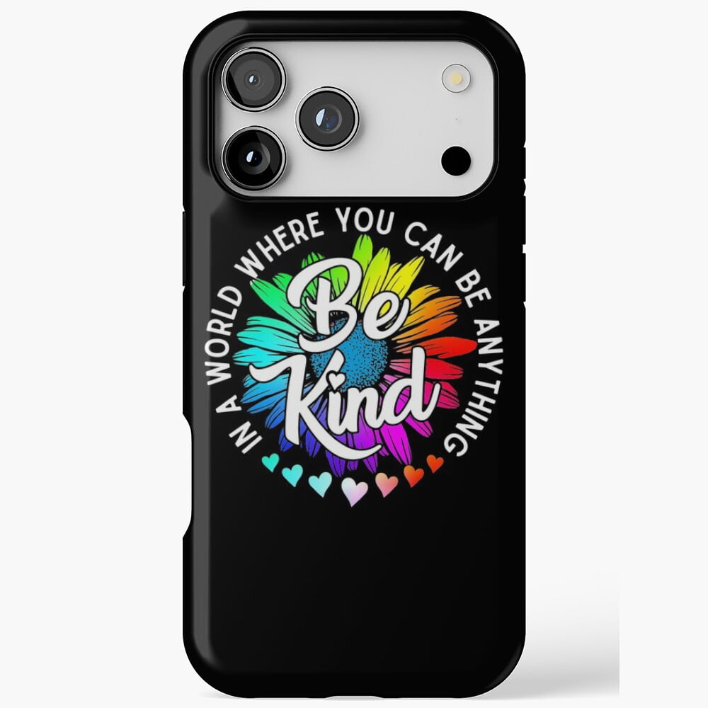 Choose Kindness Floral Rainbow Quote iPhone Case 11 through 17 Pro Max ...
